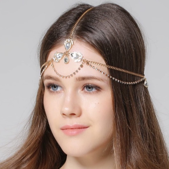 Jewelry | Vintage Bridal Boho Gold Head Chain | Poshmark